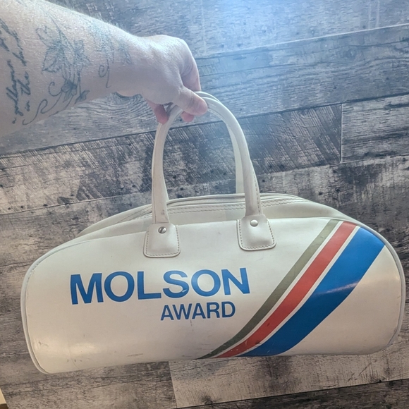 molson | Bags | Vintage White Leather Molson Duffle | Poshmark